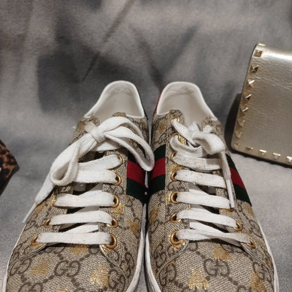 Gucci | Shoes | Gucci Bee Sneakers Size 365 | Poshmark